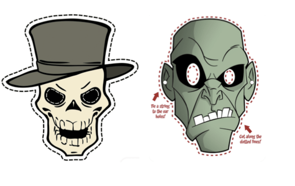 Mascaras de Halloween para imprimir y recortar | 1